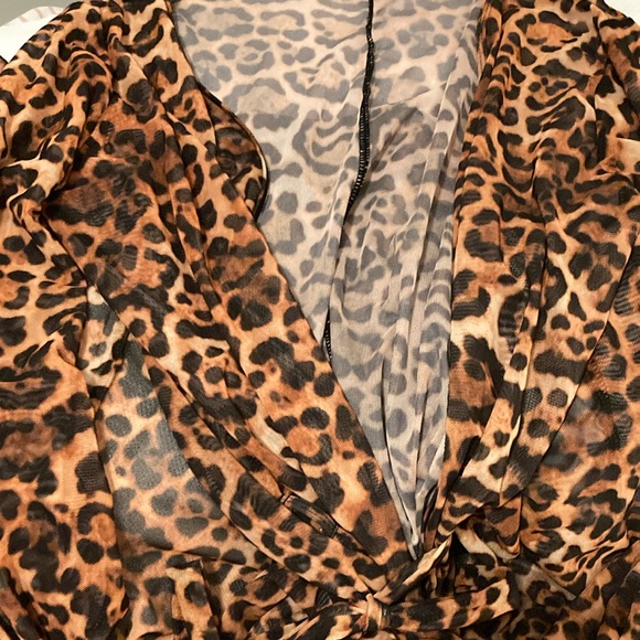 Intimates & Sleepwear | Full Length Wild Side Stretch Leopard Robe Or ...